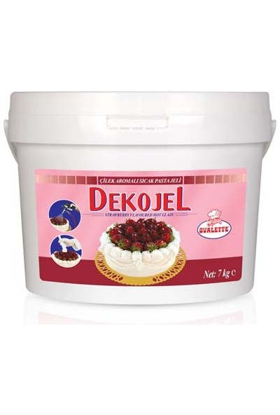 Ovalette Ovalette Dekojel Çilek Aromalı Sıcak Pasta Jeli 7 kg