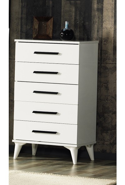 Afilli Pınar Şifonyer Beyaz