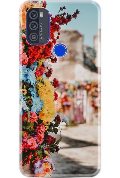 Reeder P13 Blue Max 128GB Kılıf Silikon Desen Özel Seri Gerçek Çiçekler 1743