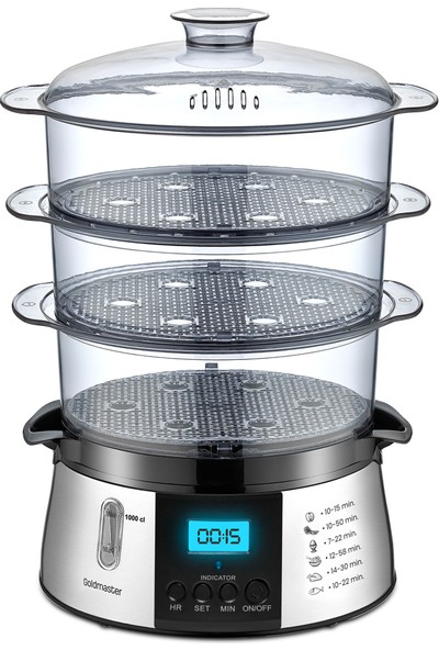 Goldmaster Cookfıt (GM-7269) Dijital Buharlı Pişirici Gümüş