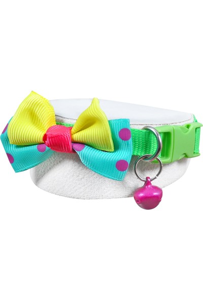 X-Perk Neon Kumaş Papyonlu Zilli Kedi Köpek Tasması X-Perk Neon Kumaş Papyonlu Zilli Kedi Köpek Tasması