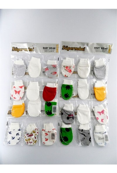 Bebelive 3'lü Bebek Eldiven Seti