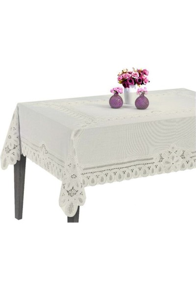 Hrkv Harikaev Zeynep Dantel Görünümlü Pvc Masa Örtüsü 140 x 180 cm