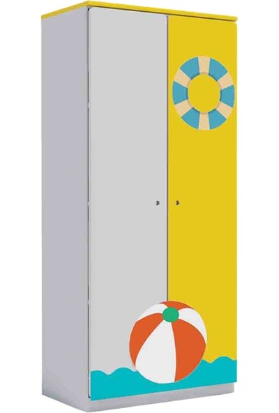 Woody Life 2 Kapaklı Uzun Çocuk Odası Anaokulu Kreş Dolap Yaz Temalı Woody Life 2 Kapaklı Uzun Çocuk Odası Anaokulu Kreş Dolap Yaz Temalı