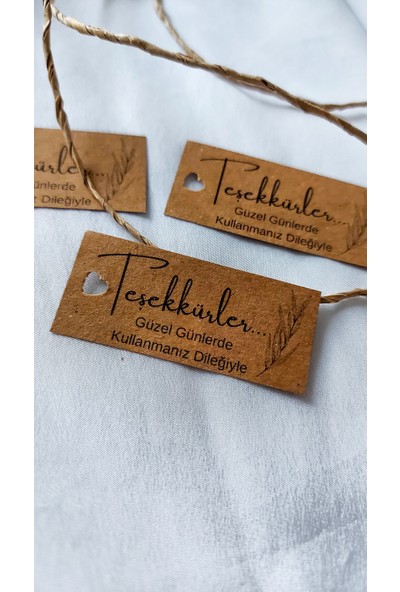 Çikoleyt Design Kraft Teşekkürler Güzel Günlerde Kullanmanız Dileğiyle - Delikli (2,5x5,5 Cm) 50 Adet Çikoleyt Design Kraft Teşekkürler Güzel Günlerde Kullanmanız Dileğiyle - Delikli (2,5x5,5 Cm) 50 Adet