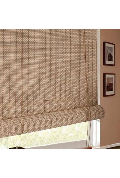 Evdekar Bambu Stor Perde Ahşap Görünümlü 60X180 Den Başlayan Ölçüler Ile