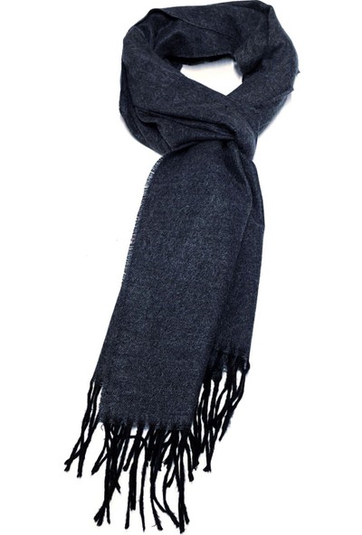 Kravatkolik Gri Çift Taraflı Düz Erkek Kaşkol K318