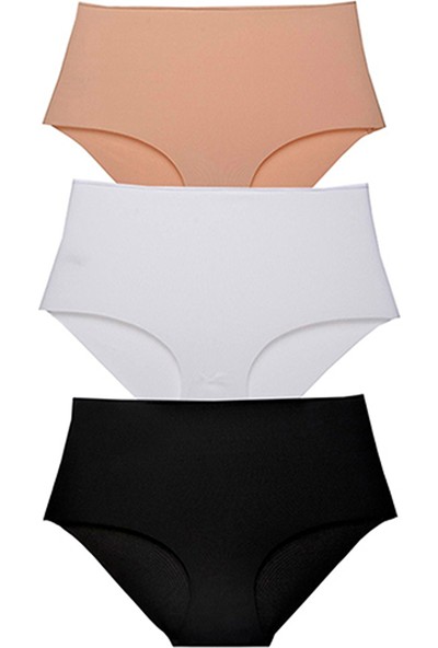 Tinool Secret Dikişsiz Yüksek Bel Lazer Kesim Külot 3'lü Paket