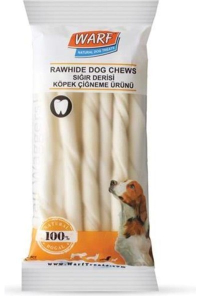 Warf Beyaz Burgu Kemik 12 cm 20 Adet