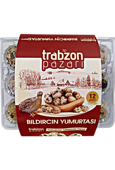 Trabzon Pazarı Taze Bıldırcın Yumurtası 12'li