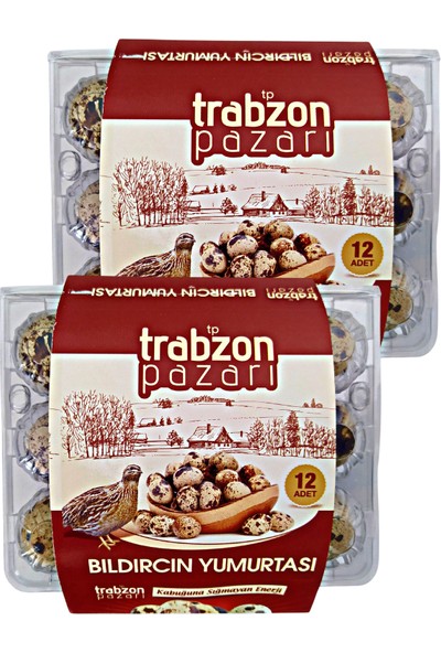Trabzon Pazarı Taze Bıldırcın Yumurtası 2 x 12'li