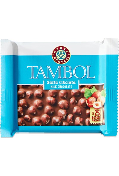 Kahve Dünyası Tambol Bütün Fındıklı Sütlü Çikolata 100G