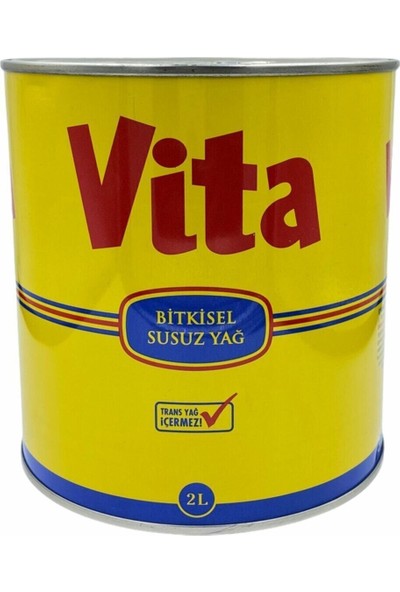 Vita Bitkisel Susuz Yağ 2 lt Vita Bitkisel Susuz Yağ 2 lt