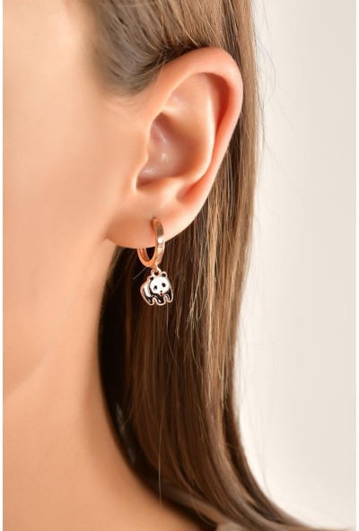 Mai Silver Kadın 925 Panda Halka Küpe