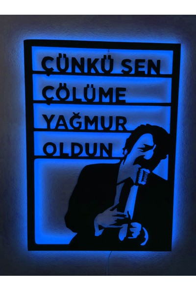 Dekoraven Müslüm Gürses LED Işıklı Tablo Dekoraven Müslüm Gürses LED Işıklı Tablo