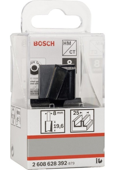 Bosch Standard W Çift Oluk Düz Freze 8*25*51MM 2608628392
