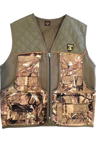 Wilds Haki Üzerine Meşe Kapiton Avcı Yeleği