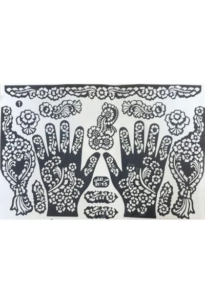 Ceyyiz Kına Gecesi Desenli Kına Şablonu