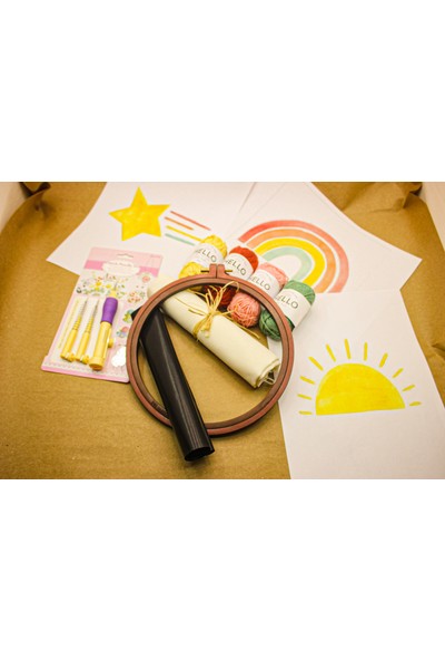 Utku Sanat Evi Punch Nakış Kiti Yeni Başlayanlar Için Tam Set Gökkuşağı Desen Utku Sanat Evi Punch Nakış Kiti Yeni Başlayanlar Için Tam Set Gökkuşağı Desen