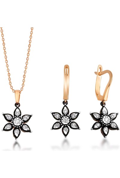 Favori Yıldız Kolye ve Küpeli Elmas Set