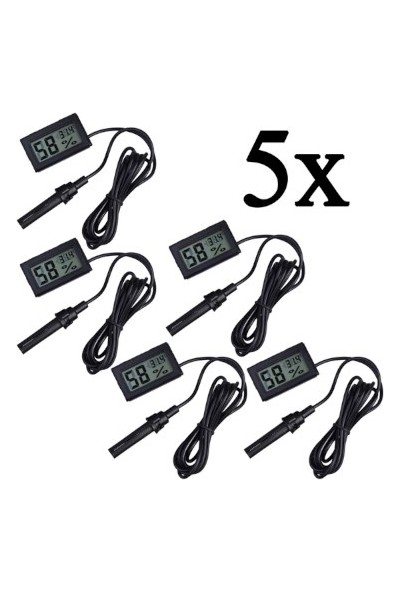 Tekno İstanbul 5 Adet Problu Termometre Sıcaklık Saati,nem Ölçer Tekno İstanbul 5 Adet Problu Termometre Sıcaklık Saati,nem Ölçer