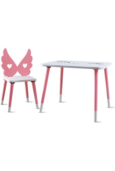 Go Baby Pembe Kanat Model Tek Sandalyeli Masa