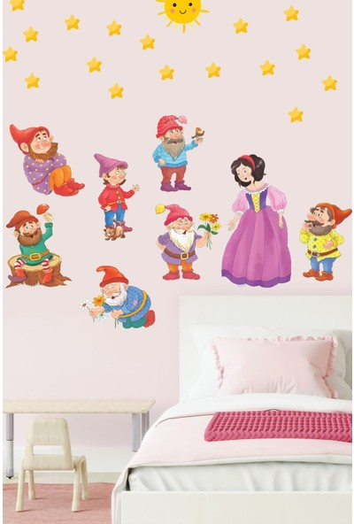 Amoris Pamuk Prenses ve Yedi Cüceler Anaokulu ve Çocuk Odası Duvar Sticker Amoris Pamuk Prenses ve Yedi Cüceler Anaokulu ve Çocuk Odası Duvar Sticker
