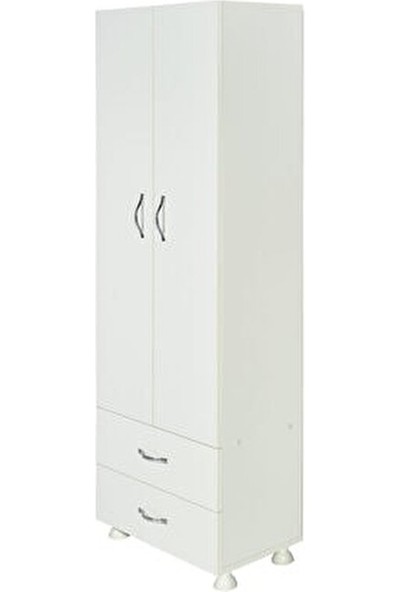 Decolove 2 Kapaklı 2 Çekmeceli Çok Amaçlı Dolap