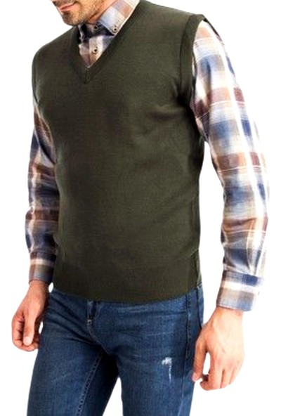RUBB JEANS Erkek Triko V Yaka Süveter BGL-ST01671 RUBB JEANS Erkek Triko V Yaka Süveter BGL-ST01671
