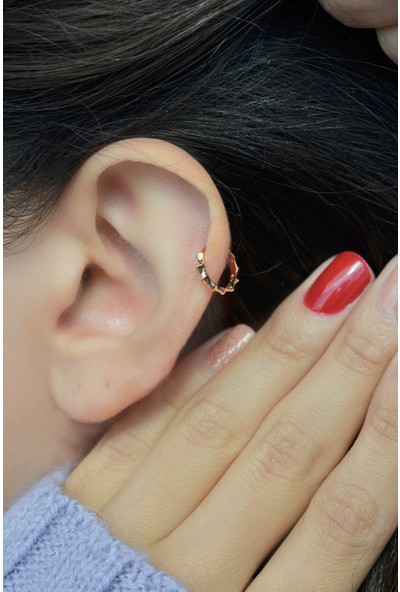 S&A Accessories Çokgen Halka Piercing Helix Kıkırdak Küpesi
