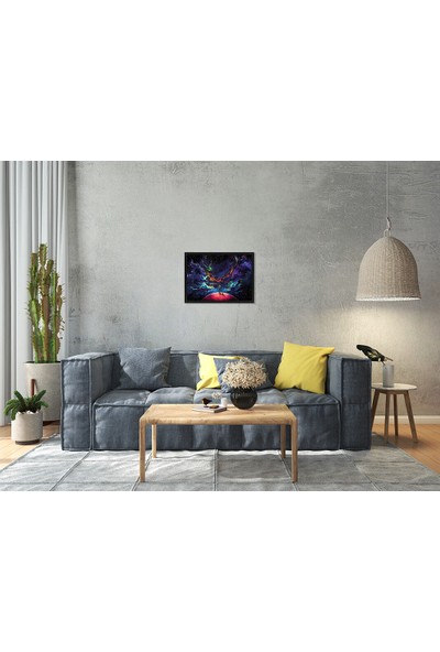 Kitap Şeyleri Çerçeveli Uzayda Köpek ve Adam Posteri Kitap Şeyleri Çerçeveli Uzayda Köpek ve Adam Posteri