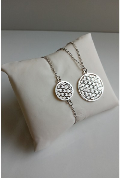 Eva Hediye Eva Armağan Kadın Kaplamalı Yaşam Çiçeği Kolye Bileklilk Eva Hediye Eva Armağan Kadın Kaplamalı Yaşam Çiçeği Kolye Bileklilk