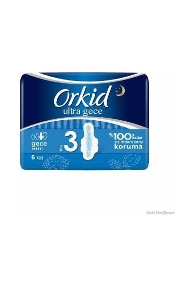 Orkid Ultra Gece Hijyenik Ped 6 'lı*24' Lü Paket Orkid Ultra Gece Hijyenik Ped 6 'lı*24' Lü Paket
