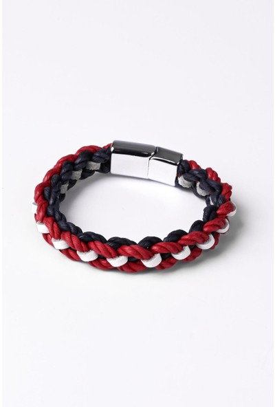 Dericompany Hakiki (Gerçek) Deri Bileklik Kırmızı 117537