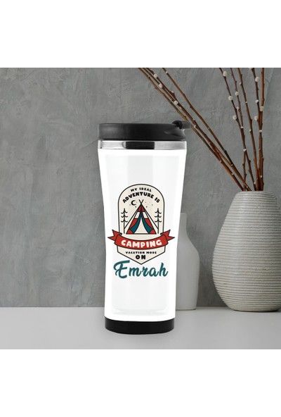 Hediyesec Kampçılara Özel Tasarımlı Isme Özel Termos Mug