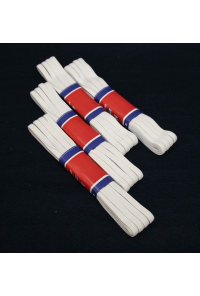Nistabolje 4 Adet 0.80 cm Beyaz Bel Paça Don Lastiği Geniş Yassı Lastik 40 Metre Nistabolje 4 Adet 0.80 cm Beyaz Bel Paça Don Lastiği Geniş Yassı Lastik 40 Metre