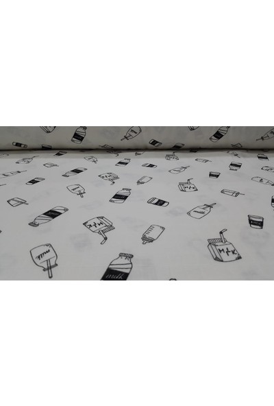 Bursa Kumaşçısı Müslin Kumaşı Biberon Desen