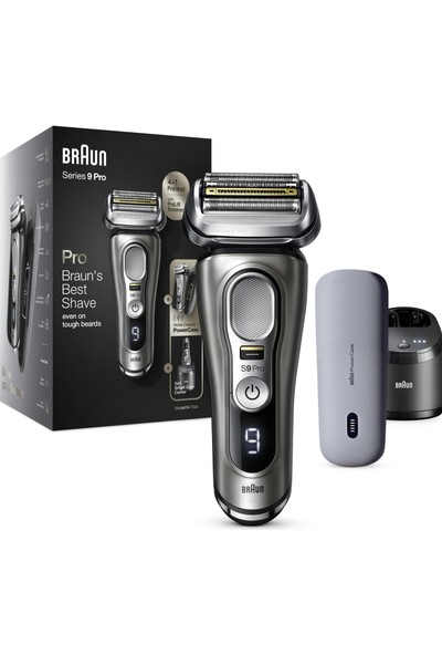Braun Series 9 Pro 9475CC Islak & Kuru Tıraş Makinesi + Clean&charge + Şarjlı Seyahat Kabı Braun Series 9 Pro 9475CC Islak & Kuru Tıraş Makinesi + Clean&charge + Şarjlı Seyahat Kabı