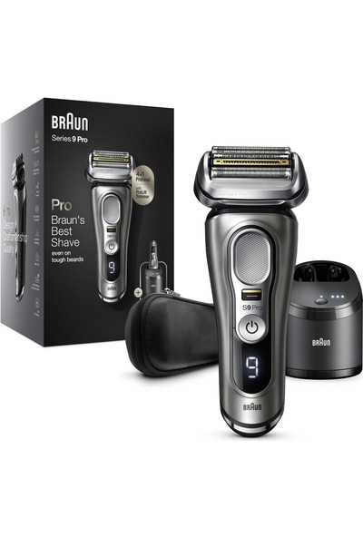 Braun Series 9 Pro 9465CC Islak & Kuru Tıraş Makinesi + Clean&charge + Deri Seyahat Kılıfı Braun Series 9 Pro 9465CC Islak & Kuru Tıraş Makinesi + Clean&charge + Deri Seyahat Kılıfı