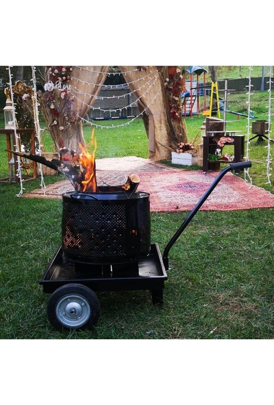 AYYBUU Mobil Bahçe Şöminesi Ateş Çukuru Kamp Bahçe Isıtıcısı AYYBUU Mobil Bahçe Şöminesi Ateş Çukuru Kamp Bahçe Isıtıcısı