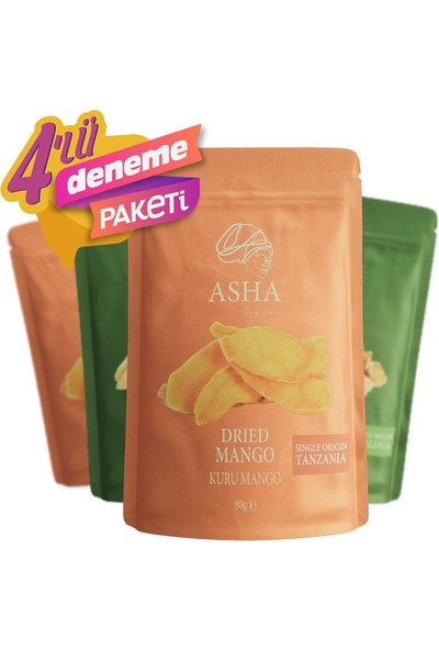 Asha Kuru Ananas & Mango 80 gr x 4'lü Deneme Asha Kuru Ananas & Mango 80 gr x 4'lü Deneme