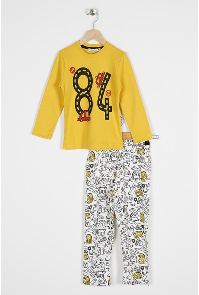 Zepkids Erkek Çocuk 84 Baskılı Pijama Takımı 3-6 Yaş Zepkids Erkek Çocuk 84 Baskılı Pijama Takımı 3-6 Yaş