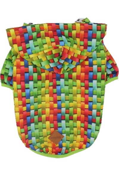 Pawstar Rainbow Desenli Kedi Köpek Mont Kedi Köpek Kıyafeti L