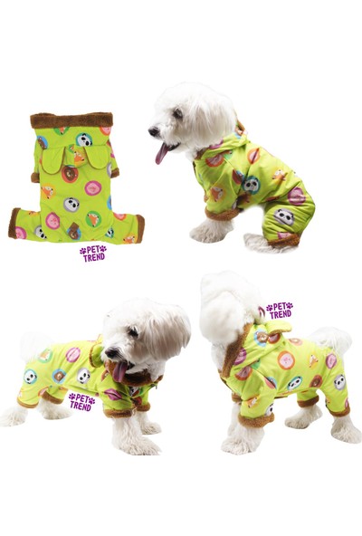 Pawstar Yeşil Animals Romper Küçük ve Orta Irklar Için Tulum-Mont Yağmurluk Köpek Kıyafeti L Pawstar Yeşil Animals Romper Küçük ve Orta Irklar Için Tulum-Mont Yağmurluk Köpek Kıyafeti L
