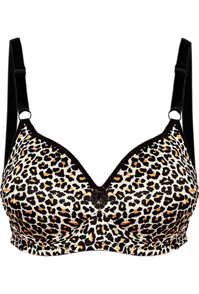 Alışveriş Meydanı Kadın Leopar Toparlayıcı Küçültücü Balensiz Boş Kap Sütyen