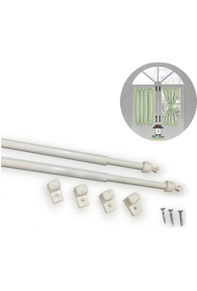Aboowe Briz Çubuğu 60 - 80 cm 2 Adet Kapı Pencere Alüminyum Briz Perde Çubuğu
