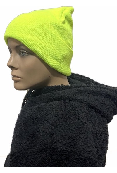 SenBak Store Unisex Bere Düz Renk Fosforlu Yeşil SenBak Store Unisex Bere Düz Renk Fosforlu Yeşil