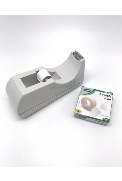 Mas Force Bant Kesici Açık Gri 33 m + Görünmez Bant 19 mm x 33 mt