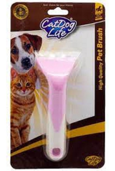 Cat Dog Life Pet Brush Kedi Köpek Tüy Tarağı Pembe