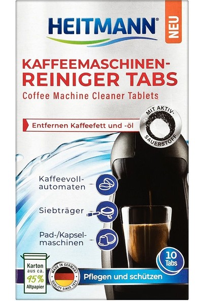 Heitmann Kahve Makinesi Temizleyici Tabletler 10 Tablet Heitmann Kahve Makinesi Temizleyici Tabletler 10 Tablet